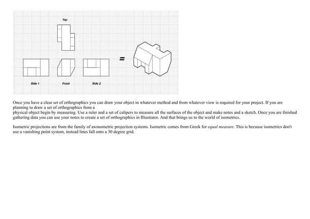 Working with orthographic projections and basic isometrics | PDF | 3-D Graphics | Computer ...