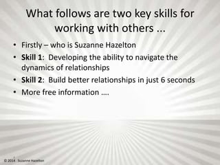 Working with others, relationships in the workplace | PPTX