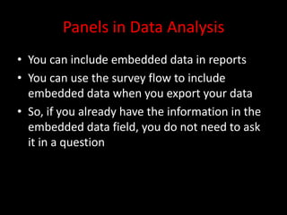 Working with Panels in Qualtrics | PPTX