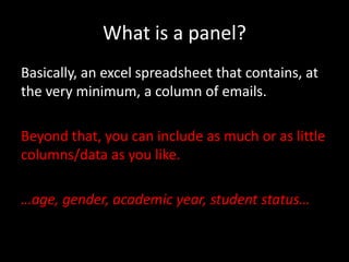 Working with Panels in Qualtrics | PPTX