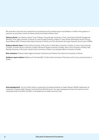 Working with parents to support learning | PDF