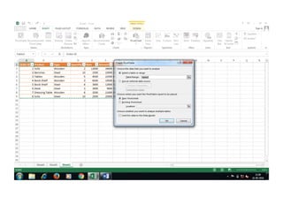 MS-Excel Working with Pivot Table | PPTX