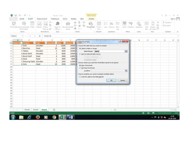 MS-Excel Working with Pivot Table | PPT
