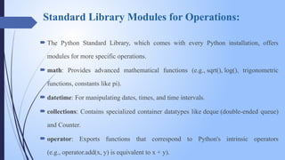 WORKING WITH PYTHON PACKAGE Library . pptx | PPTX