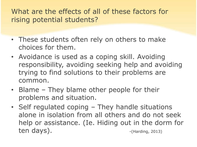 Working with rising potential students | PPT