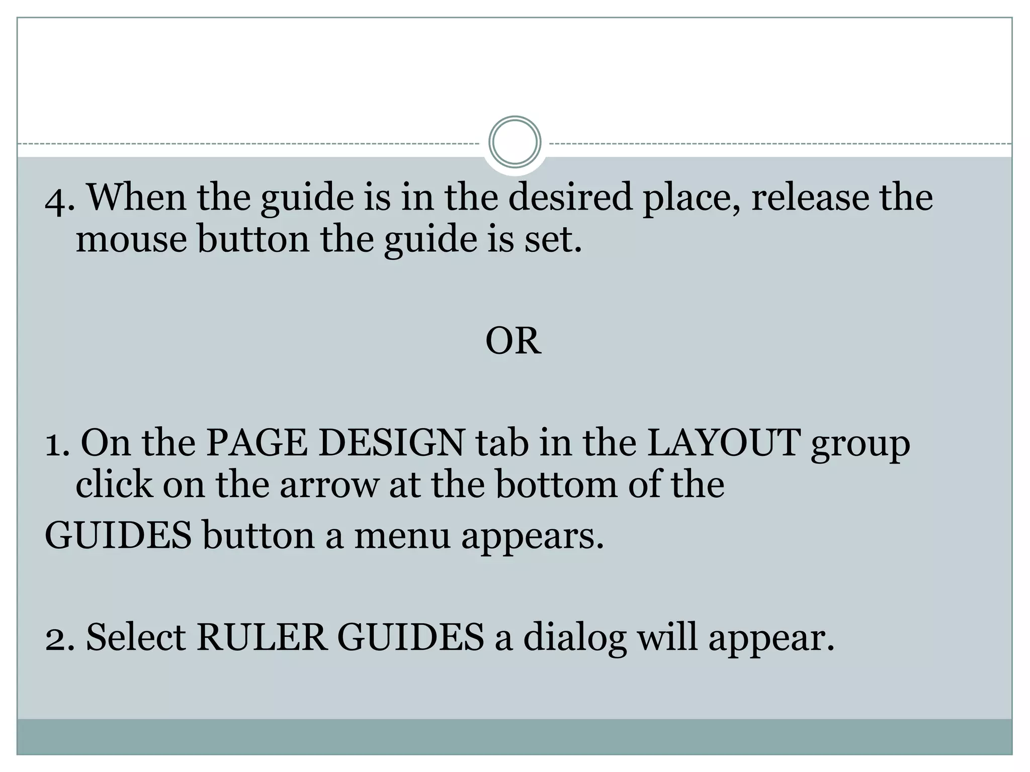 Working with rulers & guides | PPTX