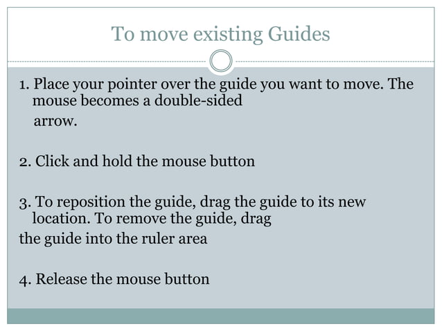 Working with rulers & guides | PPTX | Desktop Publishing | Computer ...