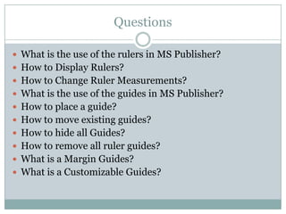 Working with rulers & guides | PPT