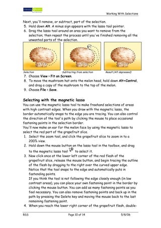 Working with selections | PDF