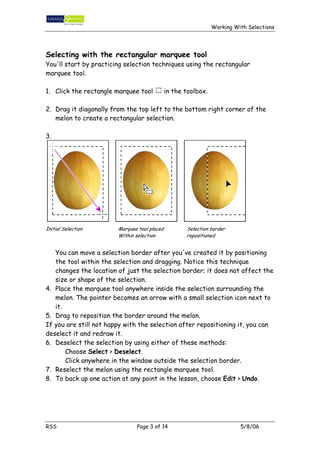 Working with selections | PDF
