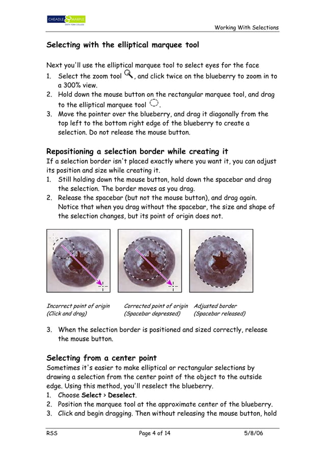 Working with selections | PDF