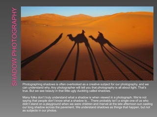Working with shadows | PPTX