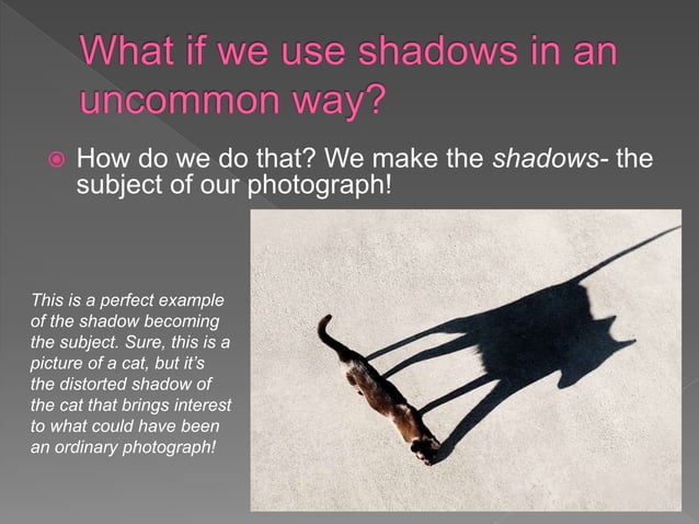 Working with shadows | PPT