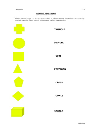 Working with shapes | PDF