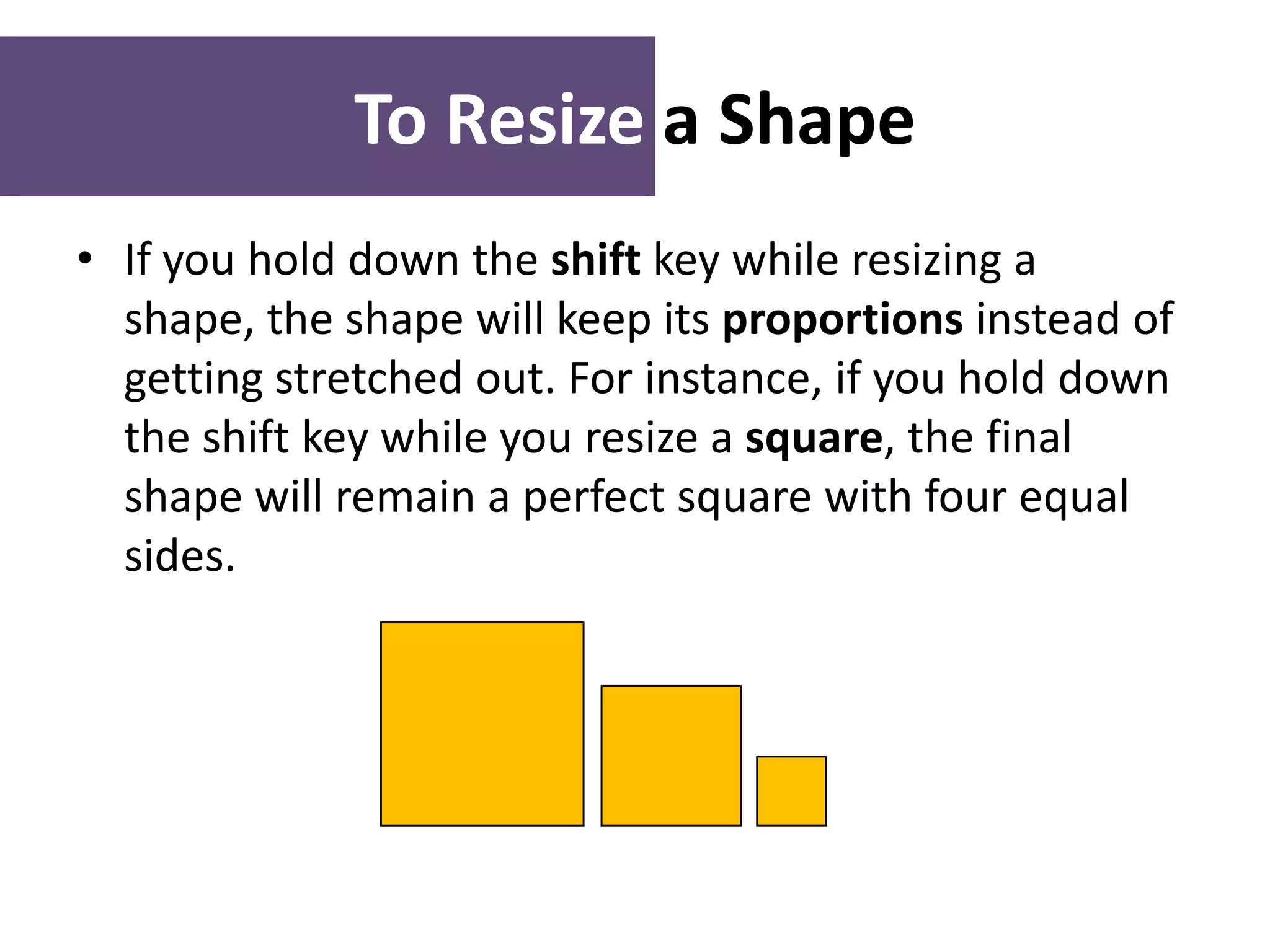 Working with shapes and objects | PPTX