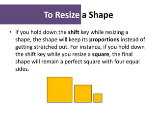 Working with shapes and objects | PPTX
