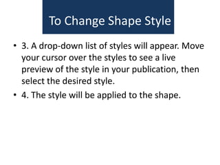 Working with shapes and objects | PPTX