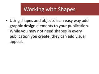 Working with shapes and objects | PPTX