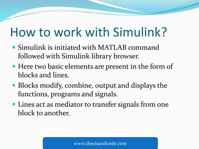 Working with Simulink | PPT