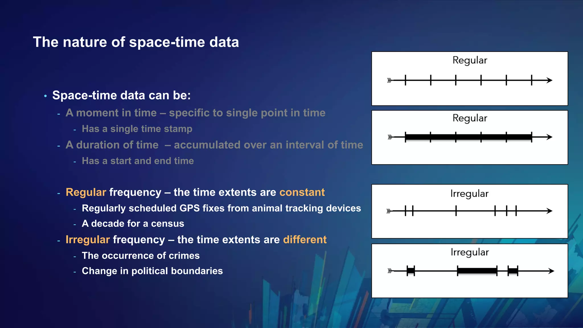 Working with space time data - esri uc 2018 | PPT