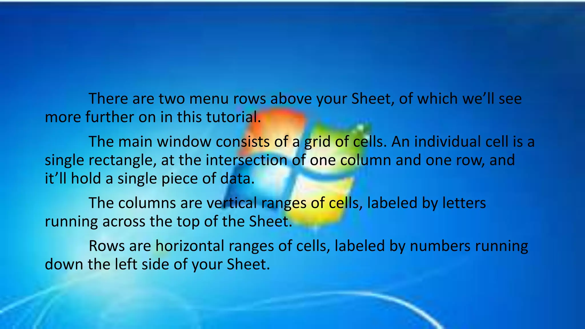 Working with spreadsheets using google sheets | PPT