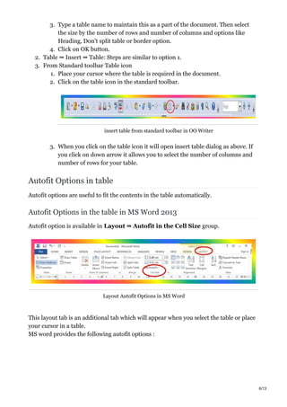 Working with tables in digital documents | PDF