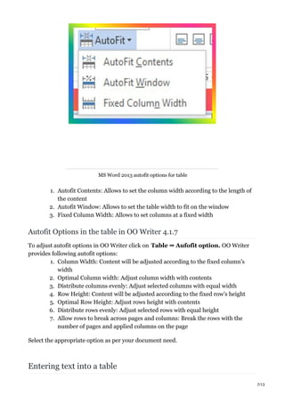 Working with tables in digital documents | PDF