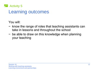 Working With Teaching Assistants - Session Sixteen | PPT