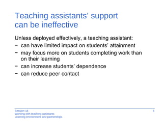 Working With Teaching Assistants - Session Sixteen | PPT