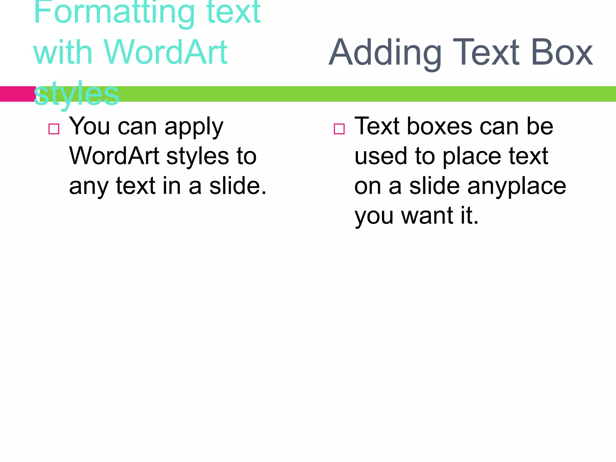 Working with text | PPT