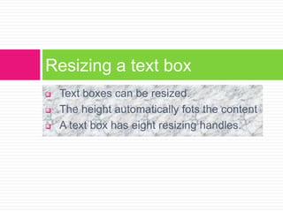 Working with text | PPT