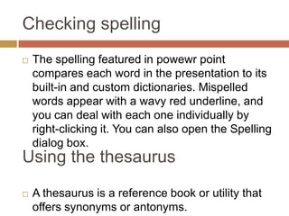 Working with text | PPTX