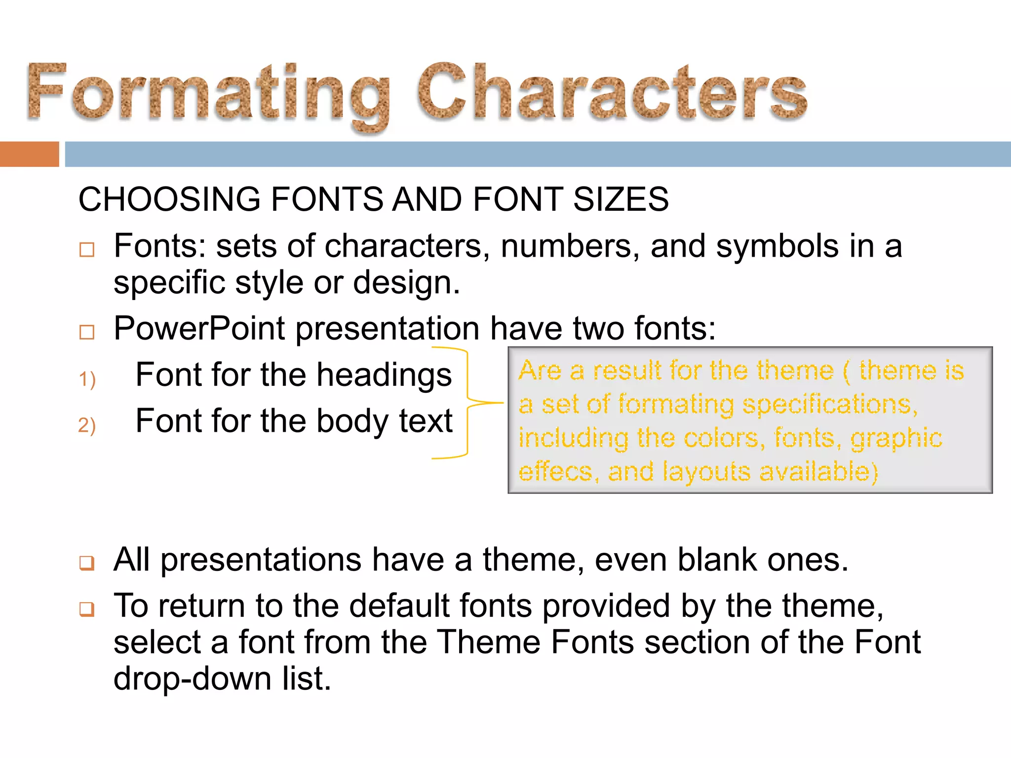 Working with text | PPTX
