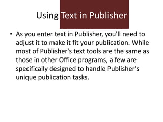 Working with text | PPTX