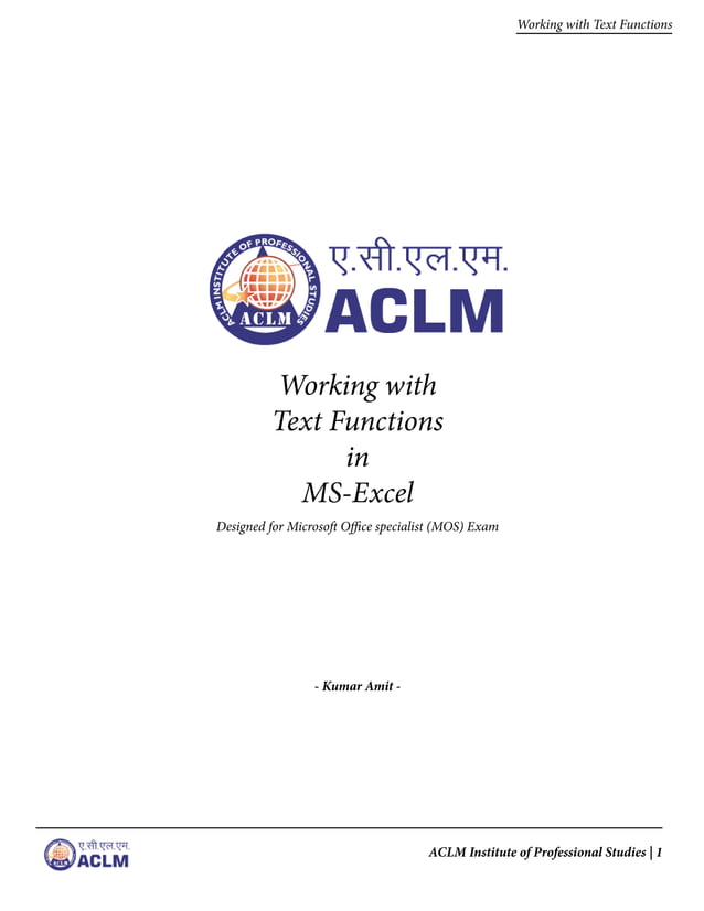 Working with text_aclm | PDF