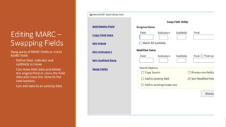 Working with the MarcEditor | PPTX