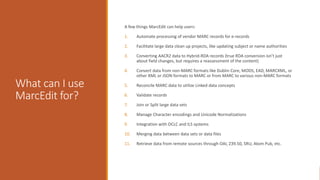 Working with the MarcEditor | PPTX