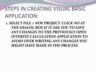 Working with visual basic applications | PPT
