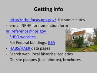 Working with wp nrhp | PPTX