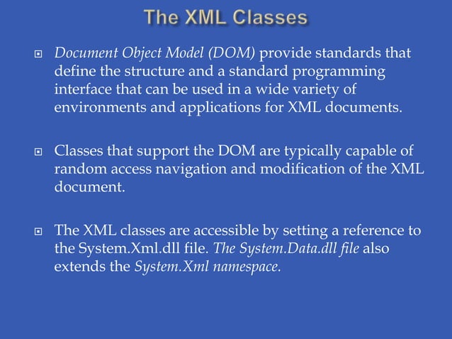 Working with xml data | PPT