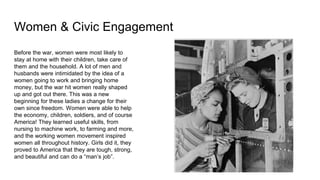 Working women wwii | PPTX