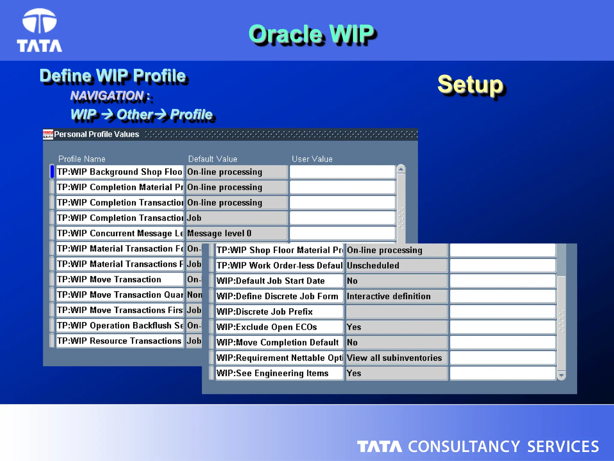 Oracle 11i Work In Process Training Presentation.ppt
