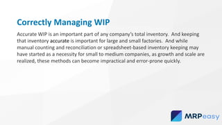 Work in process inventory accounting | PDF
