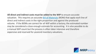 Work in process inventory accounting | PDF