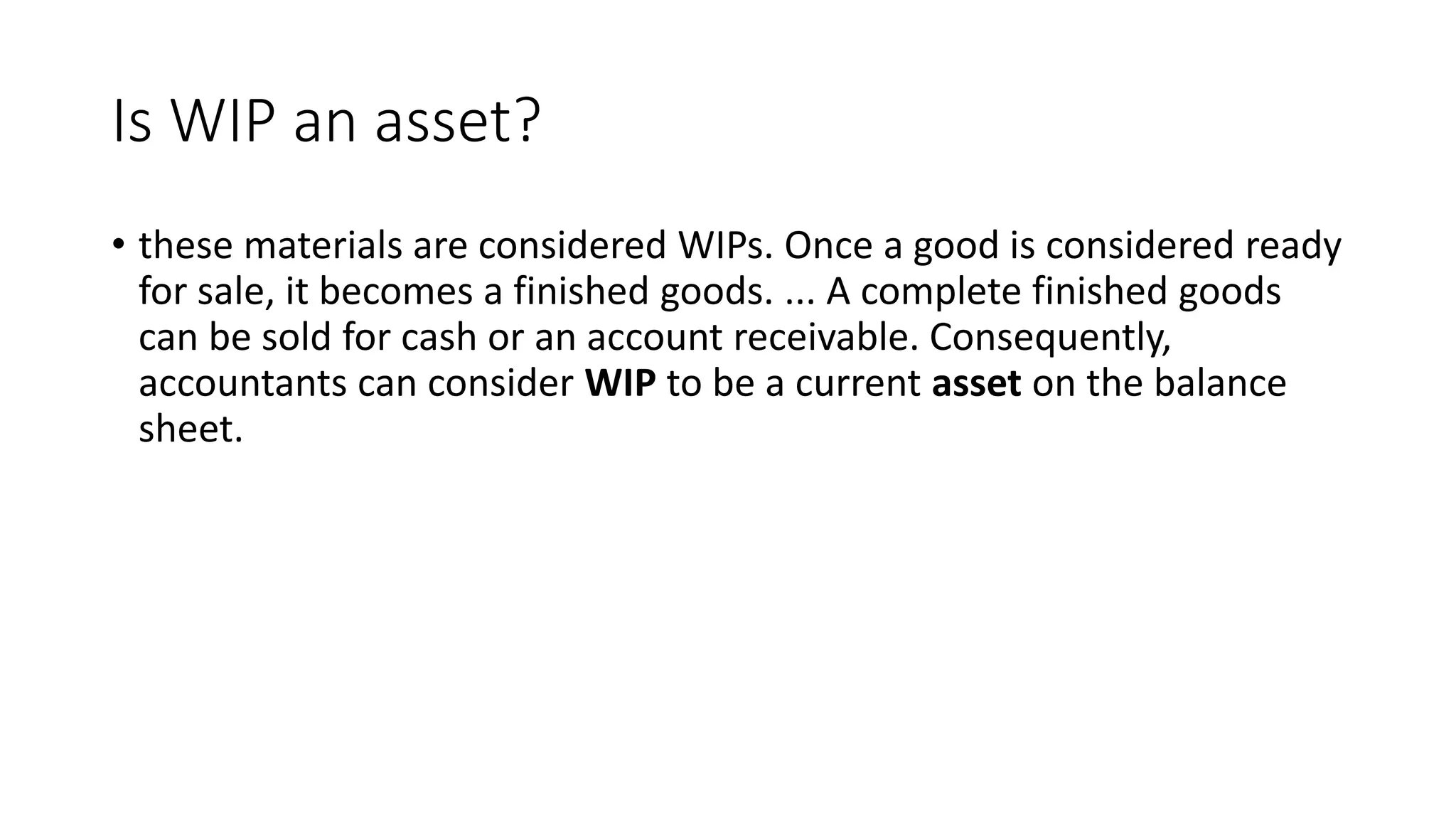 Work in progress (wip | PPTX