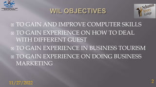 WORK INTEGRATED LEARNING EXPERIENCE UNDERTAKEN AT.pptx