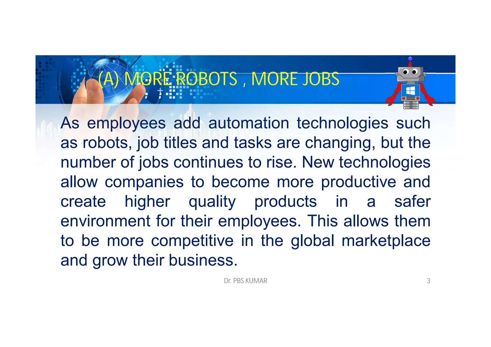 WORK IN THE AUTOMATION AGE : HR ROLL | PPT