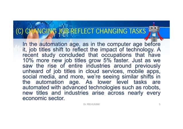 WORK IN THE AUTOMATION AGE : HR ROLL | PPT