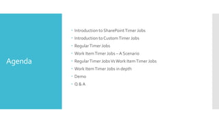 Create SharePoint Work Item Timer Jobs | PPTX