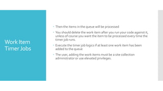 Create SharePoint Work Item Timer Jobs | PPTX